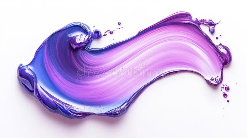 Abstract Purple and Blue Paint Swirl Design Stock Illustration ...