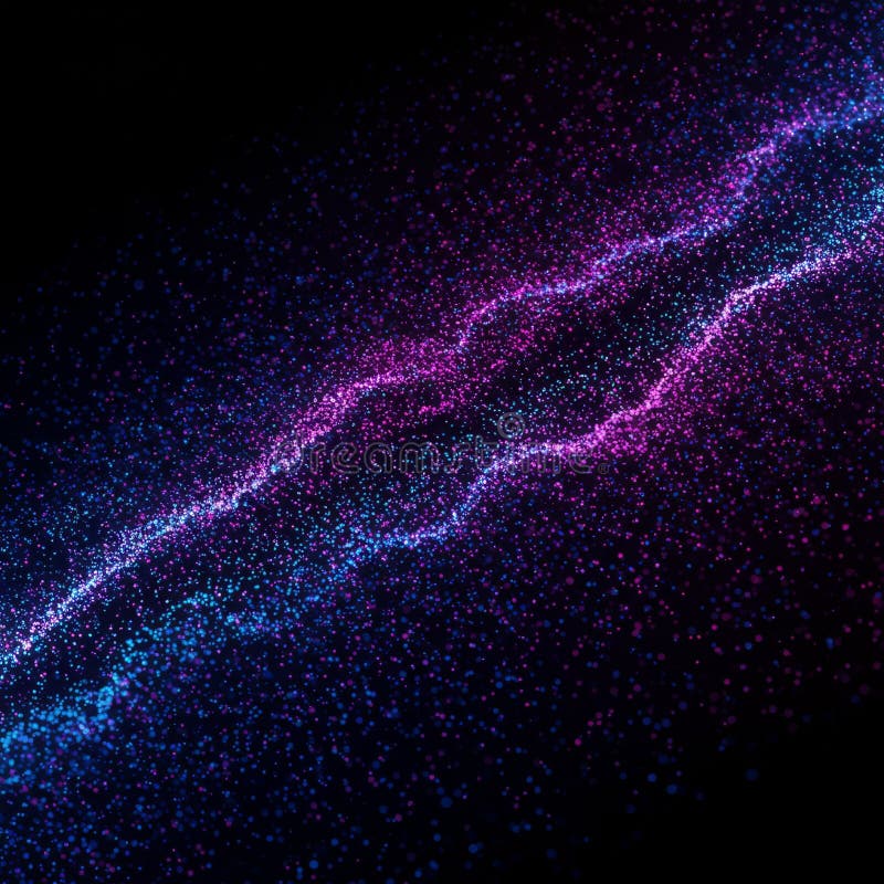 Abstract Purple Blue Particle Background Stock Illustration ...