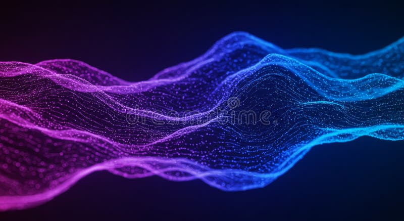 Abstract Purple and Blue Wave Abstract of a Flowing Wave of Purple and ...