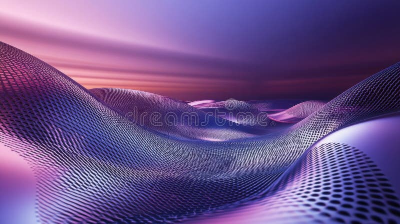 Abstract Purple and Blue Wave Mesh Design with Gradients and Textures ...