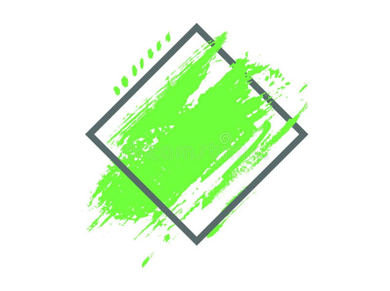 Abstract Purple Brush Stroke with Frame. Pink Paint Splash with Square ...