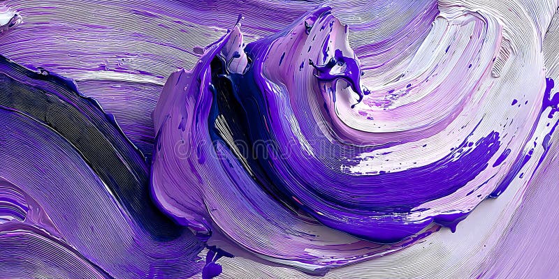 Abstract Purple Brushstrokes and Splashes for Digital Art, Modern ...