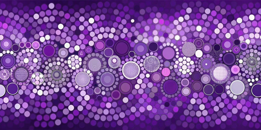 Abstract Purple Circle Pattern Design with Varied Sizes and Shades ...