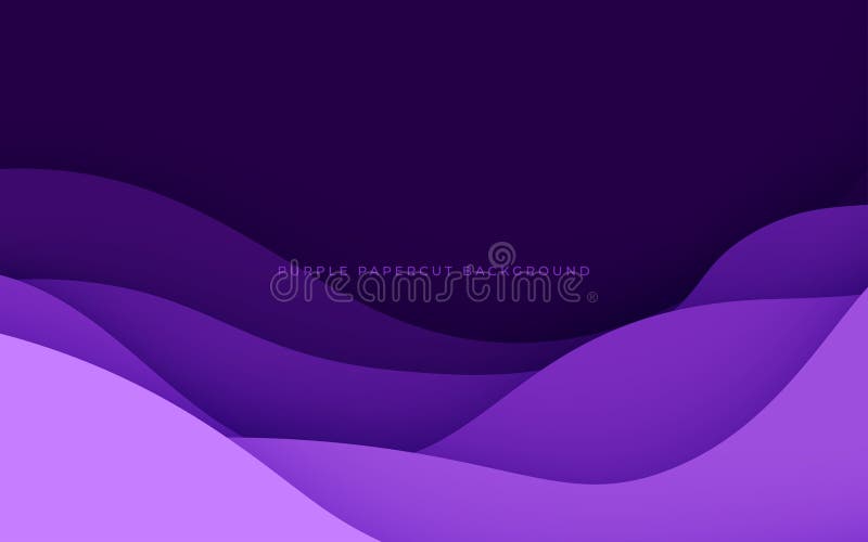 Abstract Purple Color Dynamic Wavy Overlap Layers Papercut Background ...