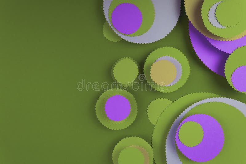 Abstract Purple Colored Paper Circles in Background Stock Image - Image ...
