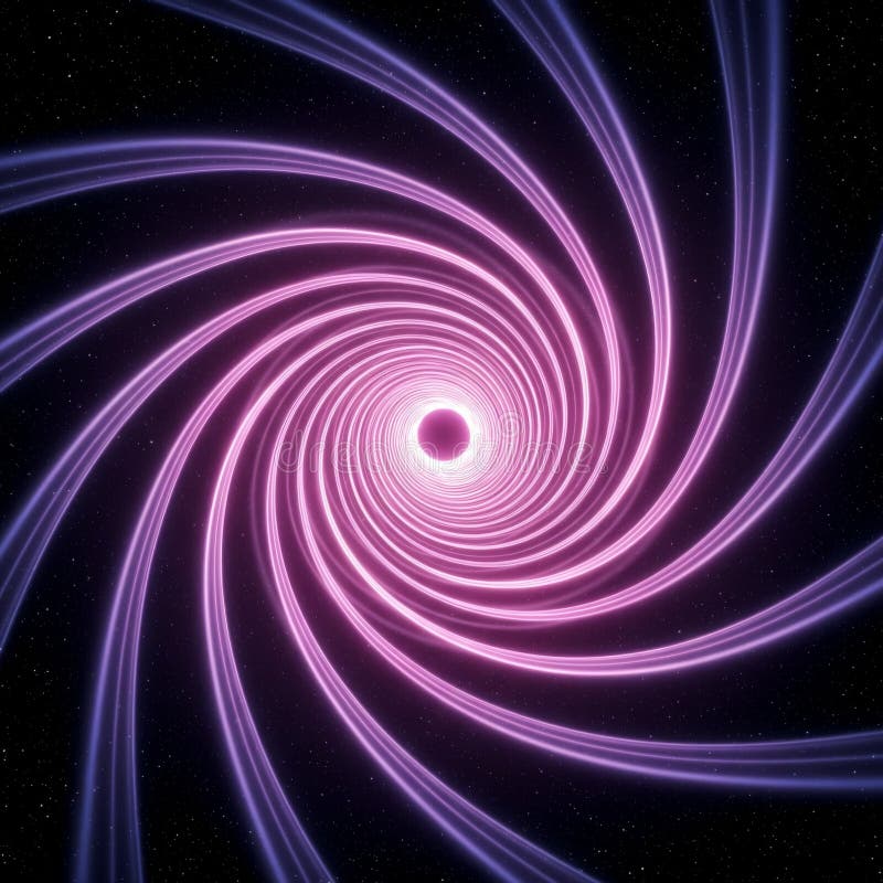 Abstract Purple Cosmic Spiral Galaxy Background Stock Illustration ...