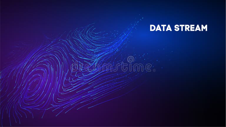 Abstract Purple Data Stream. Abstract Digital Background Cloud ...