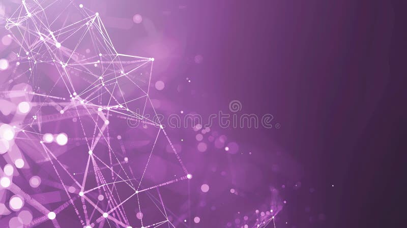 Abstract Purple Digital Background with Connecting Dots, Lines, and ...