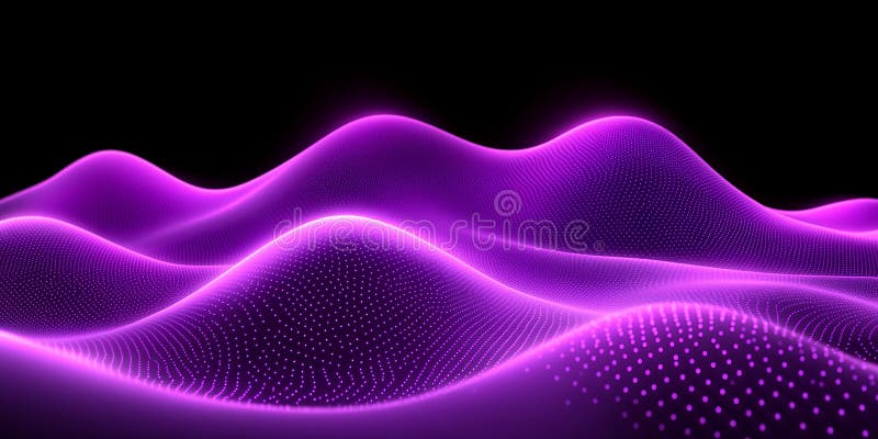 Abstract Purple Digital Wave Background Design Modern Technology Data ...