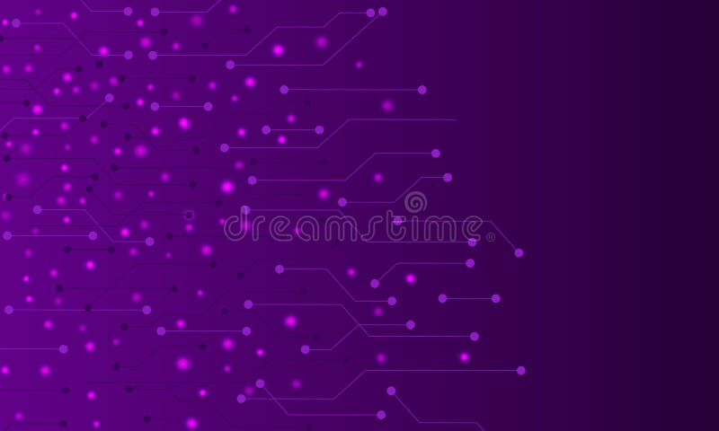 Abstract Purple Electronic Circuit Technology Background Stock Vector ...