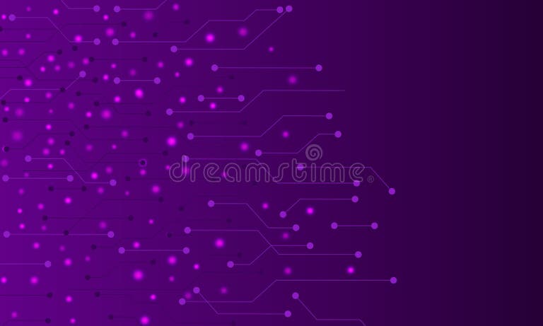 Abstract Purple Electronic Circuit Technology Background Stock Vector ...