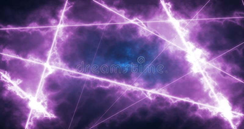 Abstract Purple Energy Lines Magical Glowing Stock Illustration ...