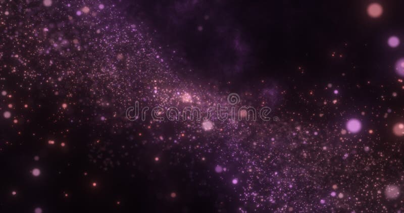 Abstract Purple Energy Magic Round Particles Round with Bokeh Effect ...