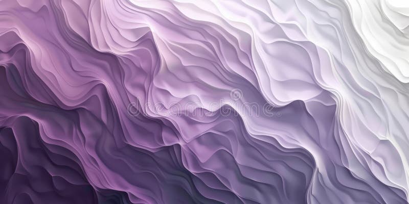 Abstract Purple Flowing Wave Layers. Modern Digital Design for Poster ...