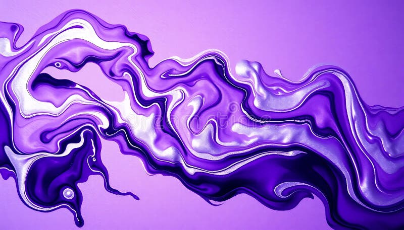 Abstract Purple Fluid Swirls, Dynamic Background for Artistic Design ...