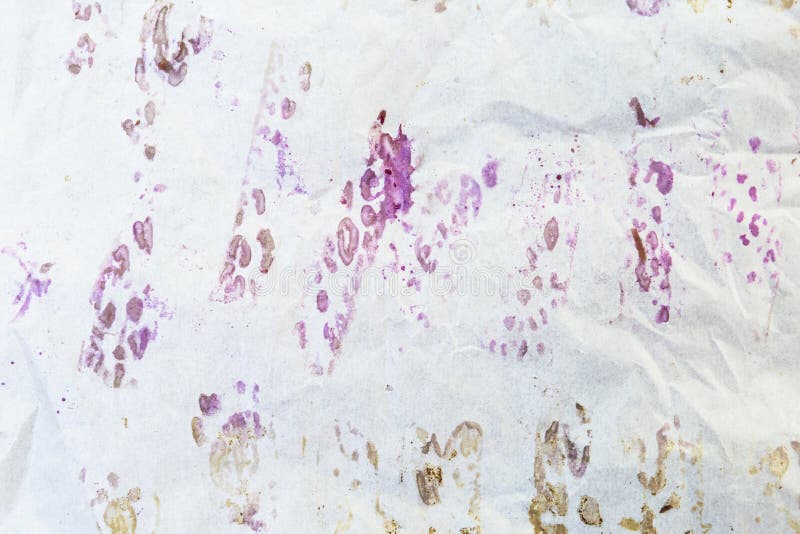 Abstract Purple Food Stain on White Bake Paper Background Stock Photo ...