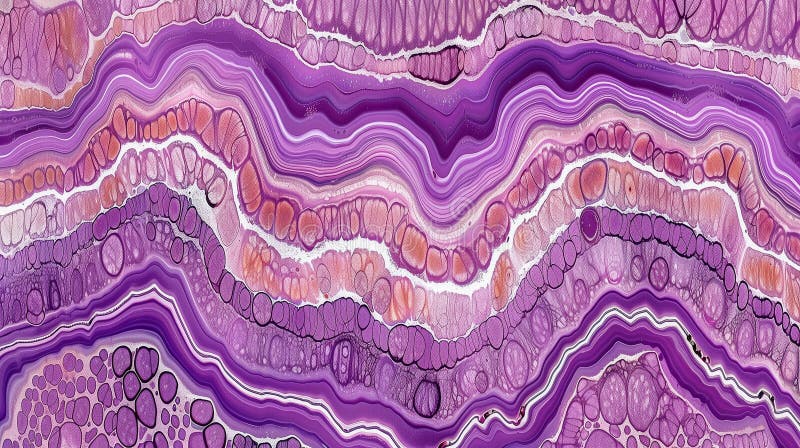 Abstract Purple Geode Inspired Digital Artwork with Layered Patterns Stock Illustration ...
