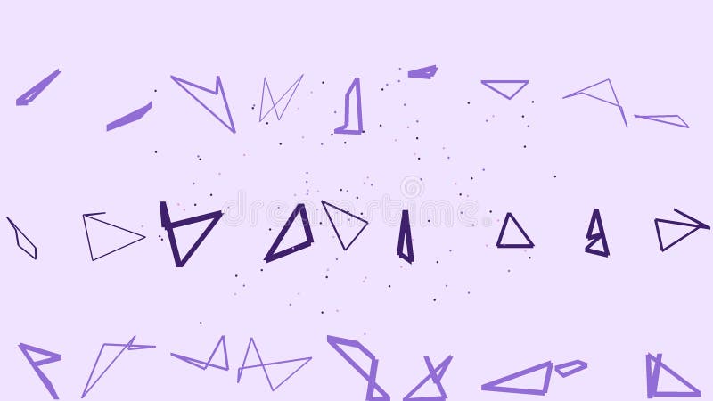 Abstract Purple Geometric Pattern Background with Random Object Stock ...