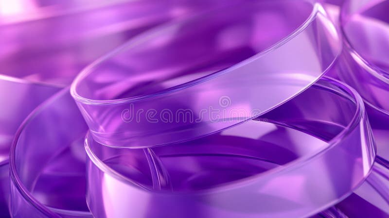 Abstract Purple Glass Rings Intertwined Design Stock Illustration ...