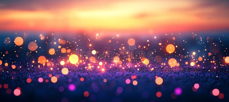 Abstract Purple Glitter Background, Bokeh Lights, Festive Celebration ...
