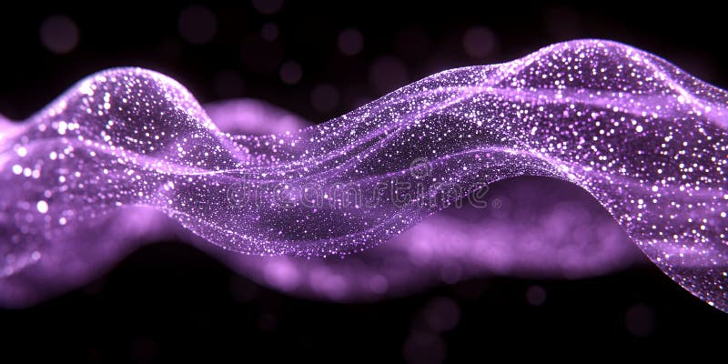 Abstract Purple Glitter Wave Background Design Elegant Shimmering ...