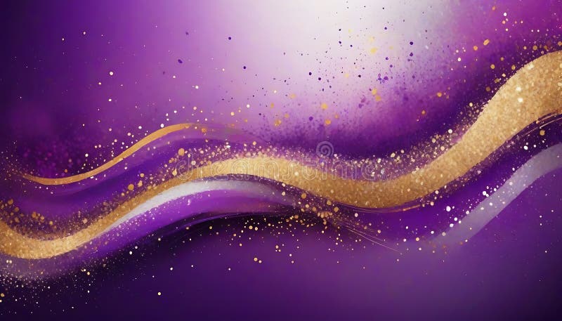 Abstract Purple and Gold Background with Sparkling Particles 1 Stock ...