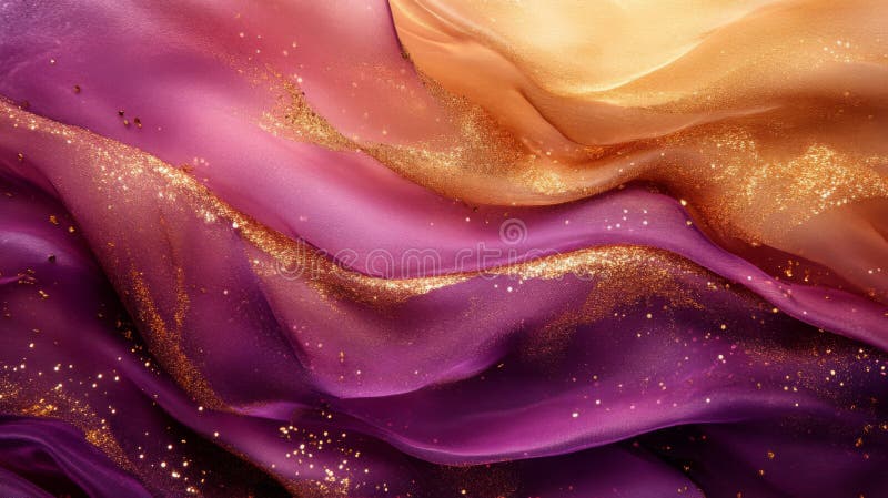 Abstract Purple and Gold Glitter Fabric Texture Stock Illustration - Illustration of purple ...