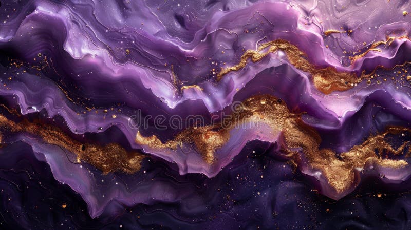 Abstract Purple and Gold Marble Texture, Artistic Colorful Pattern ...