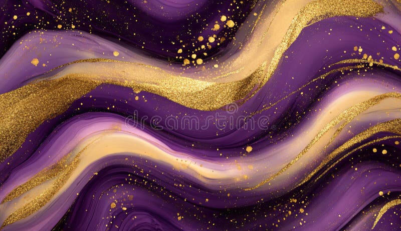 Abstract Purple Gold Marble Texture Background High Quality Image Stock ...