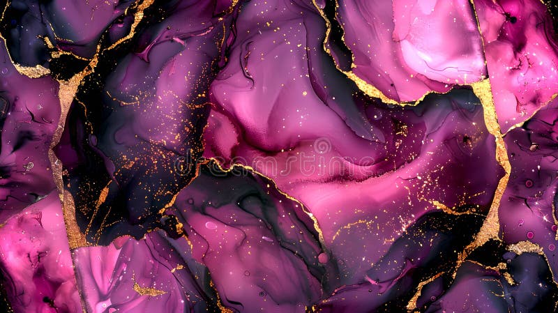 Abstract Purple and Gold Marble Texture, Elegant Background for Design ...