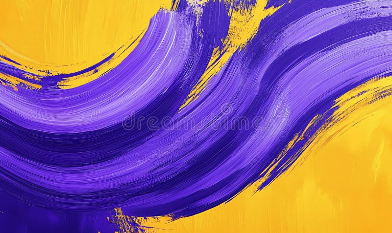 Abstract Purple and Gold Paint Strokes Background Stock Image - Image ...