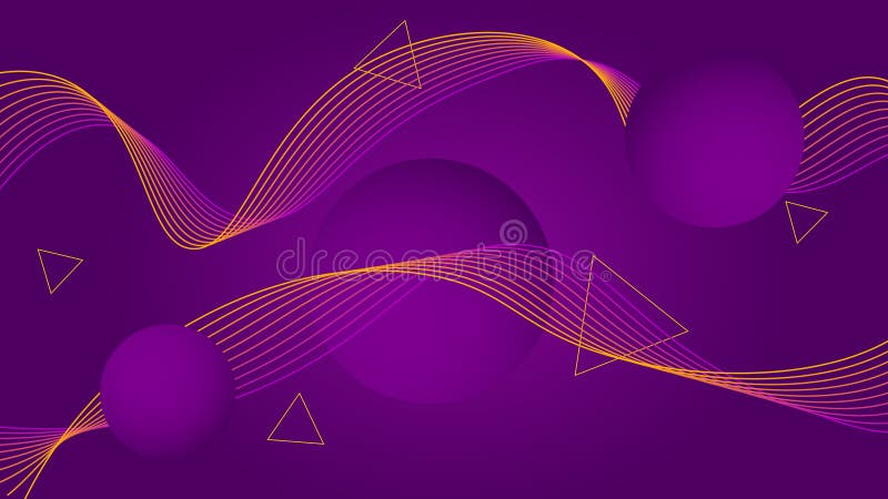 Purple Gradient Background with Curve Line and Circle Decoration ...