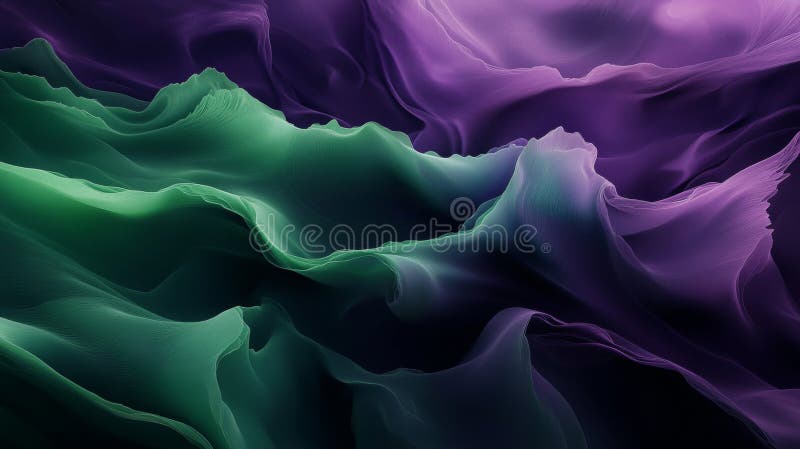 Abstract Purple and Green Fluid Wave Background Stock Illustration ...