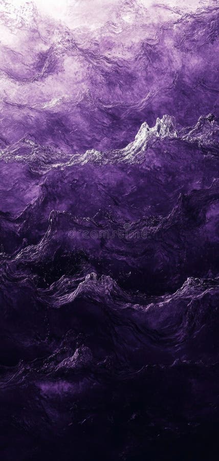Abstract Purple and Grey Gradient Wallpaper Featuring Dark Mood Waves ...