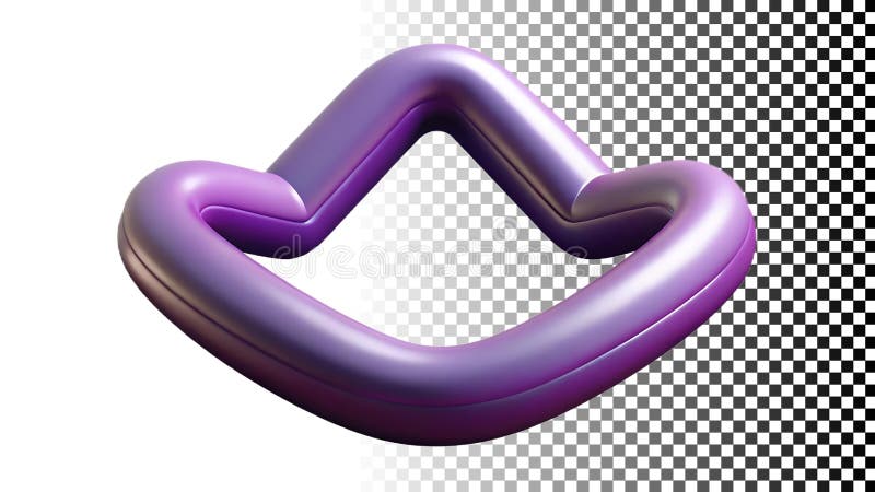 Abstract Purple Heart Shape Frame or Handle Design Element Png ...