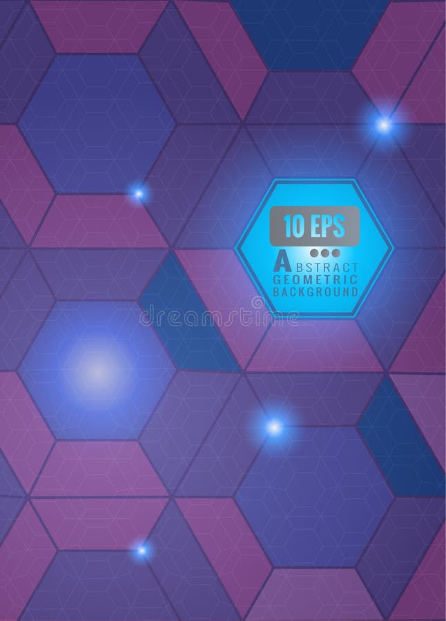 Abstract Purple Hexagonal Tile Background Stock Vector - Illustration ...