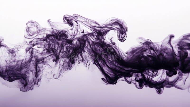 Abstract Purple Ink Swirl on White Background Stock Illustration ...