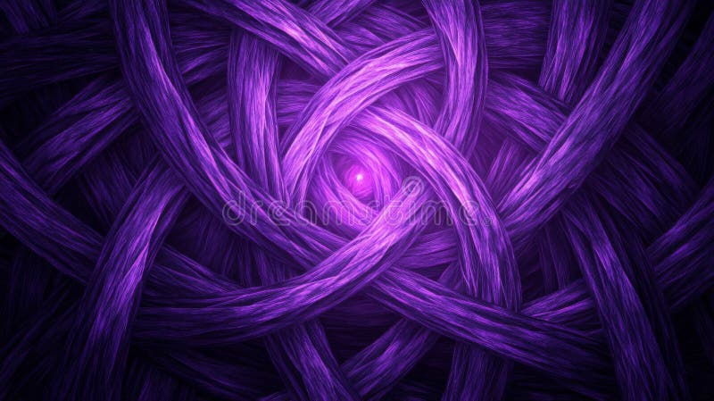 Abstract Purple Intertwined Fiber Optic Threads Stock Illustration ...