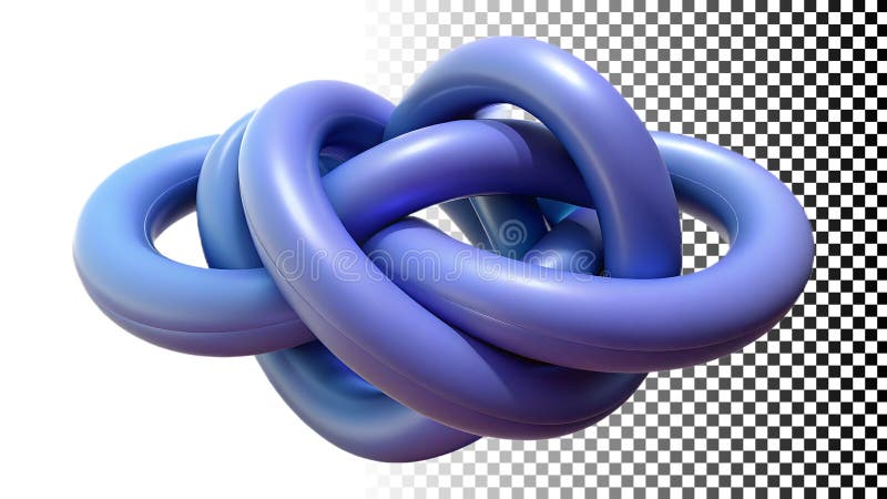 Abstract Purple Knot Shape Complex Connection Intricate Design Element ...