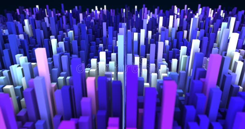 Abstract Purple Background from Pixel Particles and Lines Flying in ...