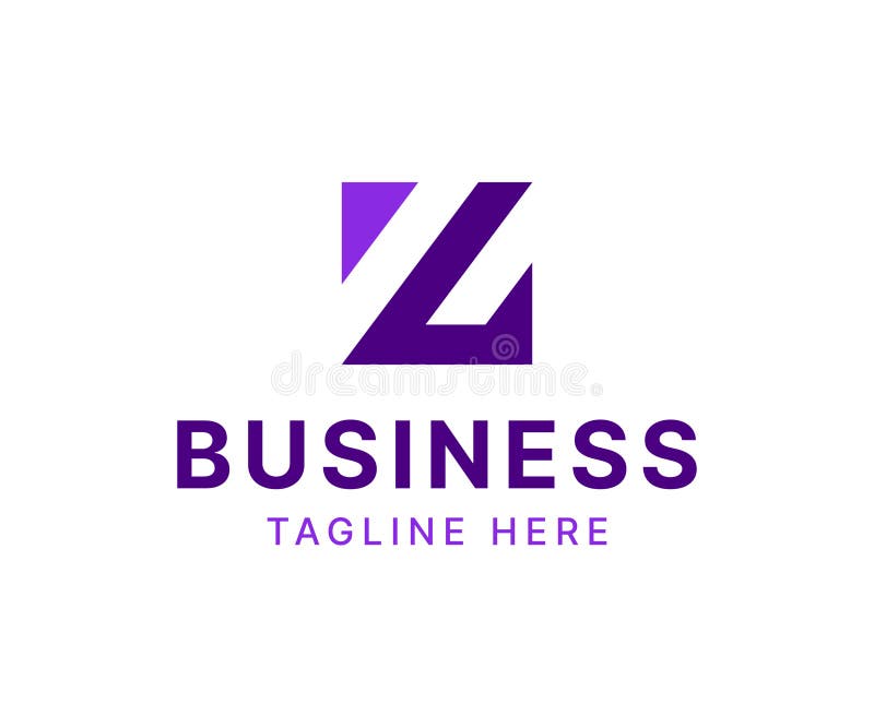 Abstract Purple Letter Z Business Logo Stock Vector - Illustration of ...