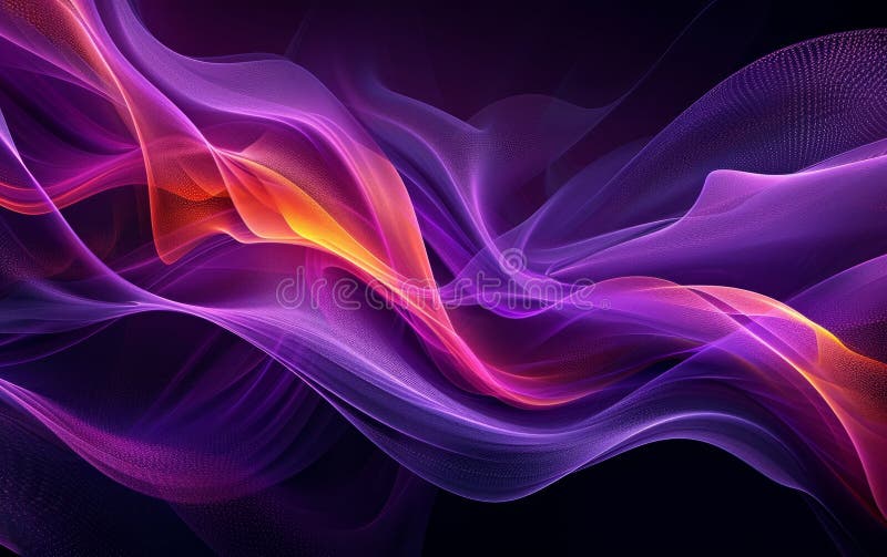 An Abstract Purple Light Pattern on a Black Background Stock Image ...