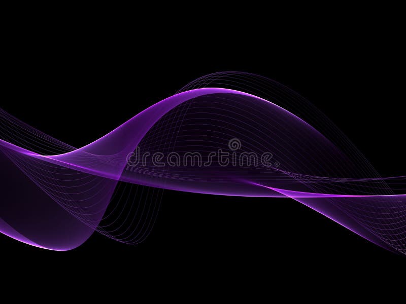 Abstract Purple Light Waves Background Stock Illustration ...