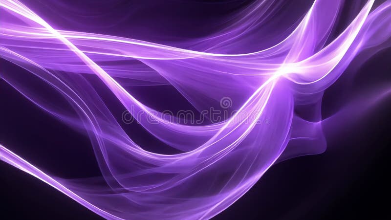 Abstract Purple Light Waves Flowing in Smooth Motion Background Stock ...