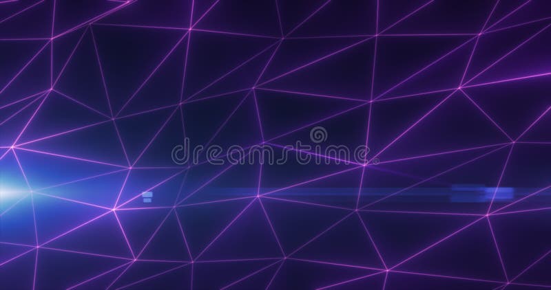 Abstract Purple Lines and Triangles Glowing High Tech Digital Energy ...
