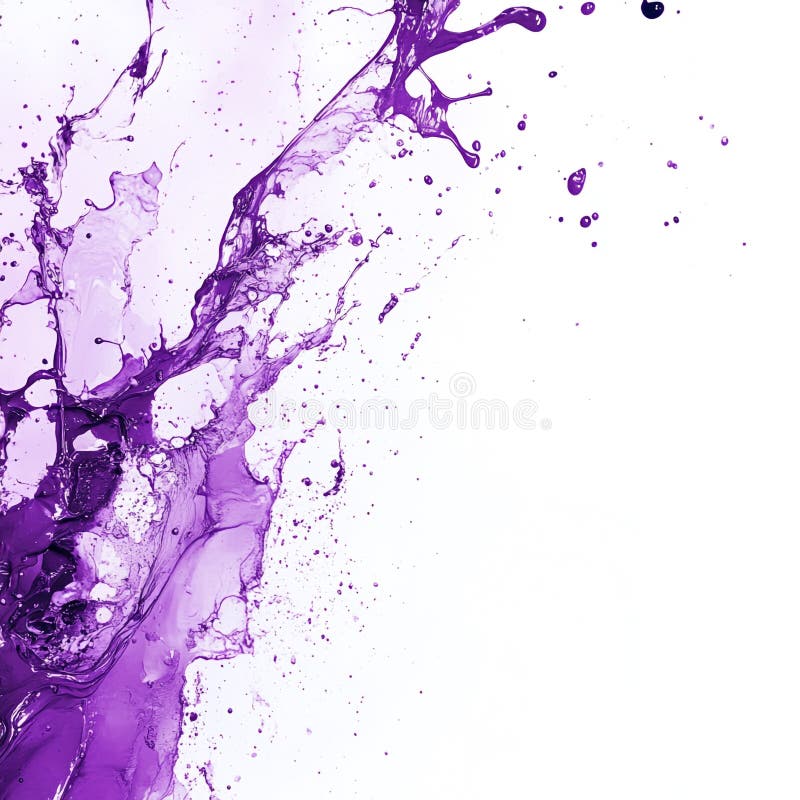 Abstract Purple Liquid Splash Dynamic Flow Paint Burst Background Stock ...
