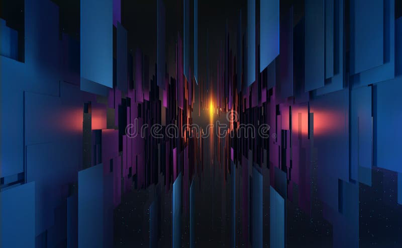 Abstract Purple, Neon Background. Digital Technology Stock Illustration ...