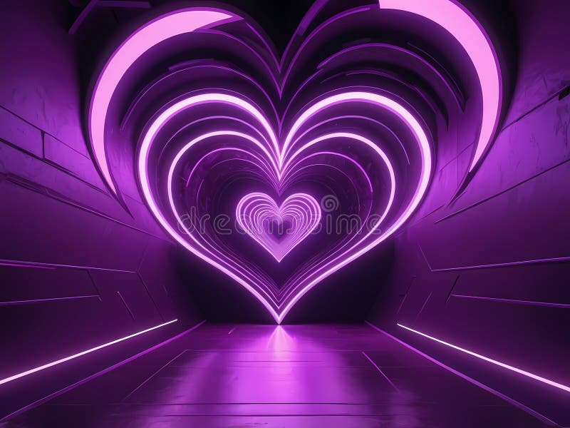 Neon Heart Tunnel Stock Illustrations – 526 Neon Heart Tunnel Stock ...