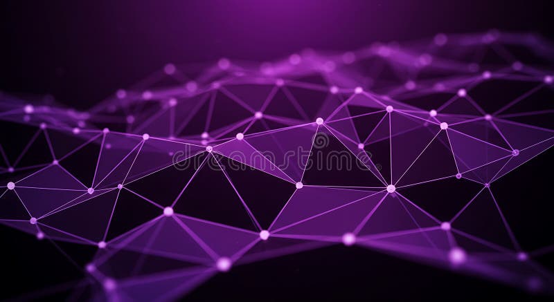 Abstract Purple Network Connecting Points Visualization for Technology ...