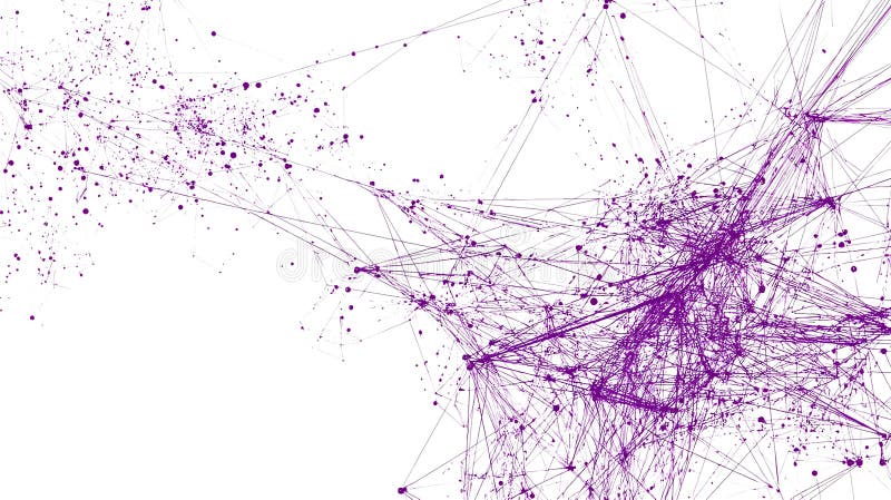 Abstract Purple Network Connection: Intricate Web of Lines and Dots ...